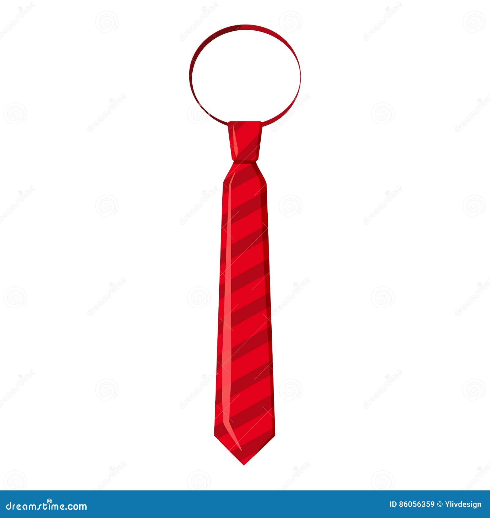 Tie icon, cartoon style stock vector. Illustration of checkered - 86056359