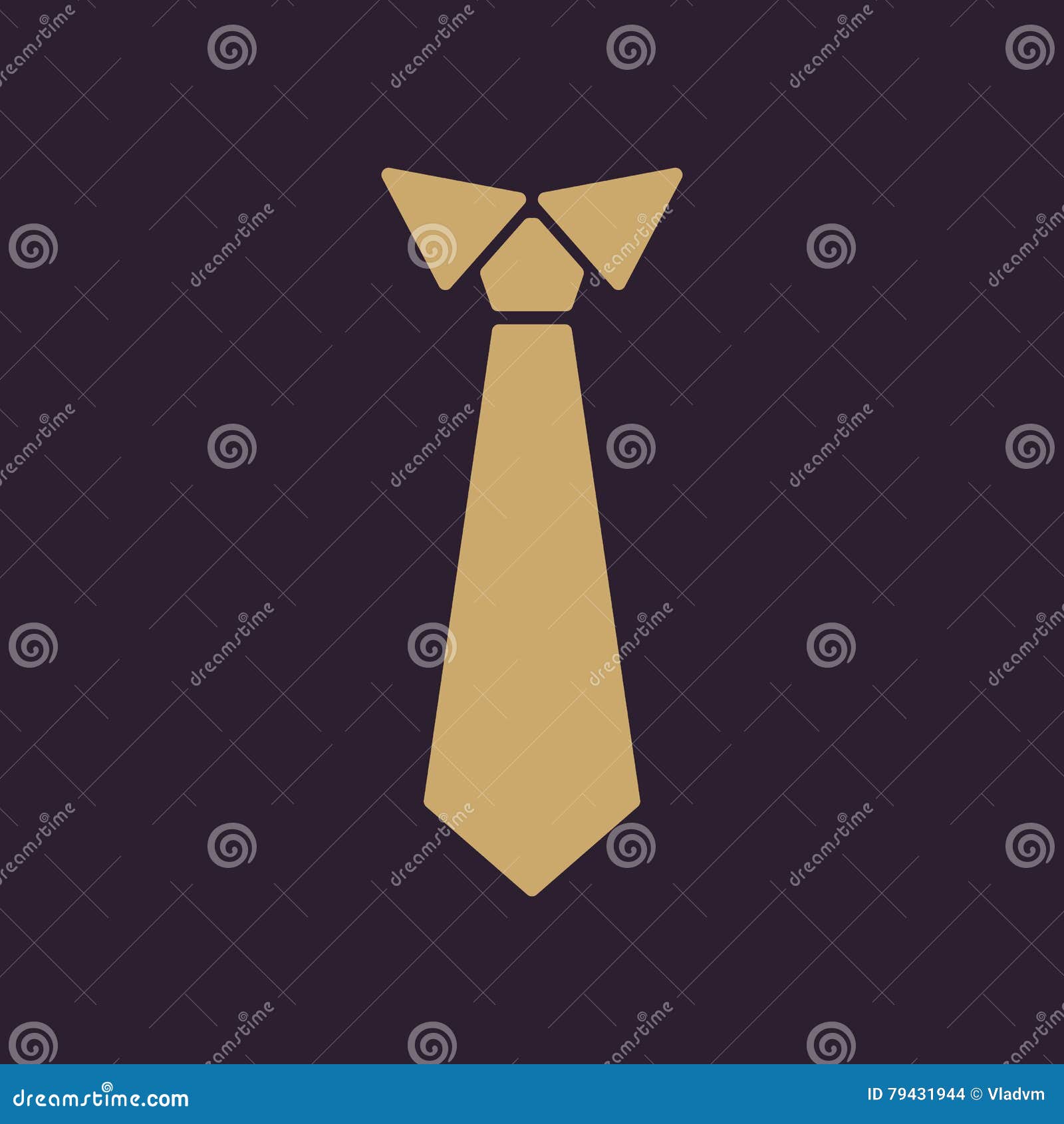 The Tie Icon. Necktie and Neckcloth Symbol Stock Vector - Illustration ...