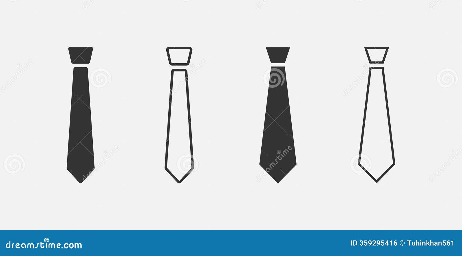 Tie Icon Set Vector. Neck Tie Vector Icon. Necktie and Tie Symbol Stock ...