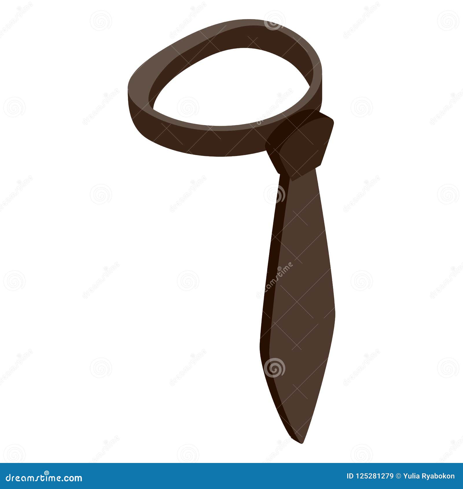 Tie isometric 3d icon stock illustration. Illustration of isolated ...