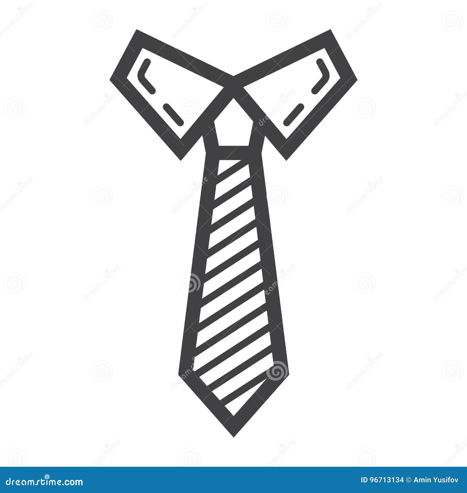 Tie Line Icon, Business and Necktie Stock Vector - Illustration of ...