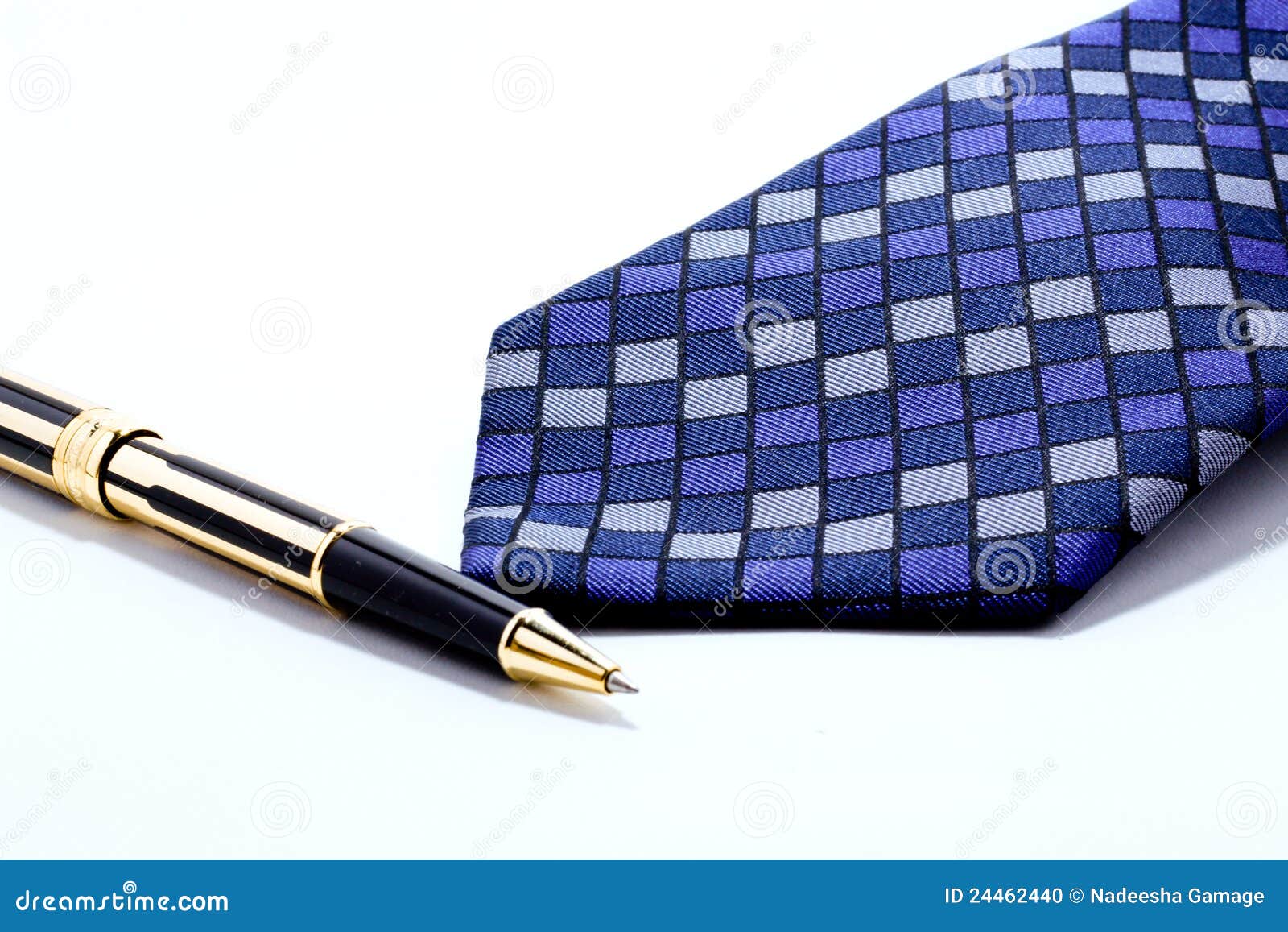 Tie and pen stock photo. Image of professional, gold - 24462440