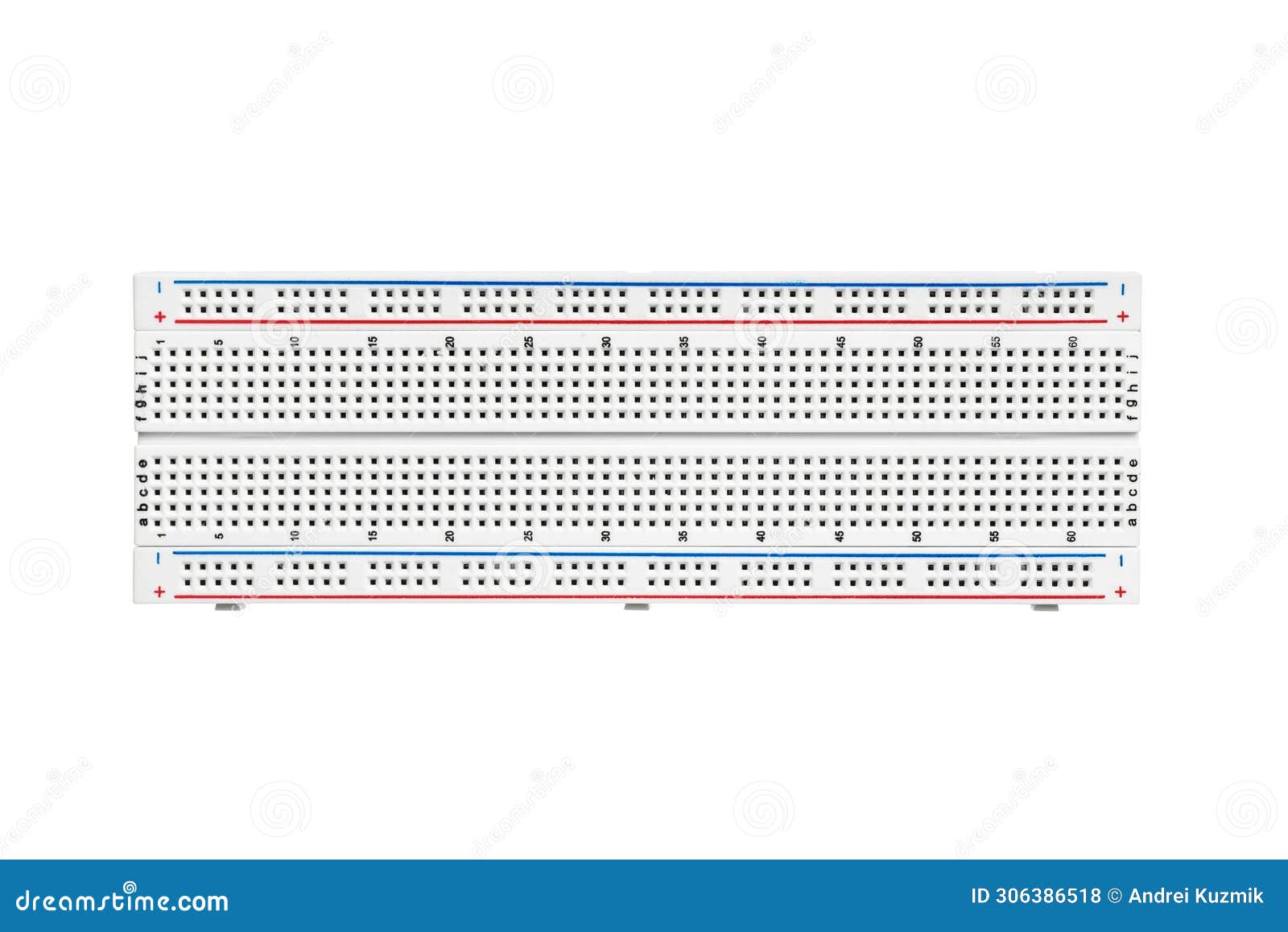 Mini Breadboard Which Is Used For Prototyping Various Electronic Projects. Circuit Experiment ...