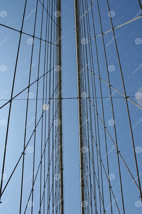 Tie Rods of a Bridge Against the Sky Stock Image - Image of bridge ...