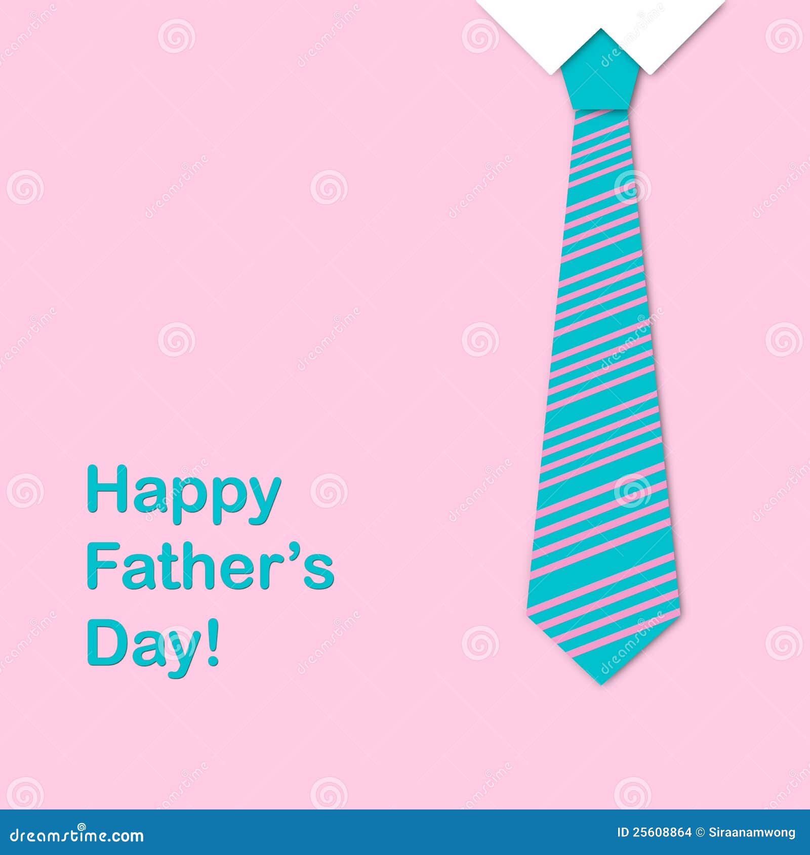 Tie and the Sentence Happy Fathers Day Stock Illustration ...
