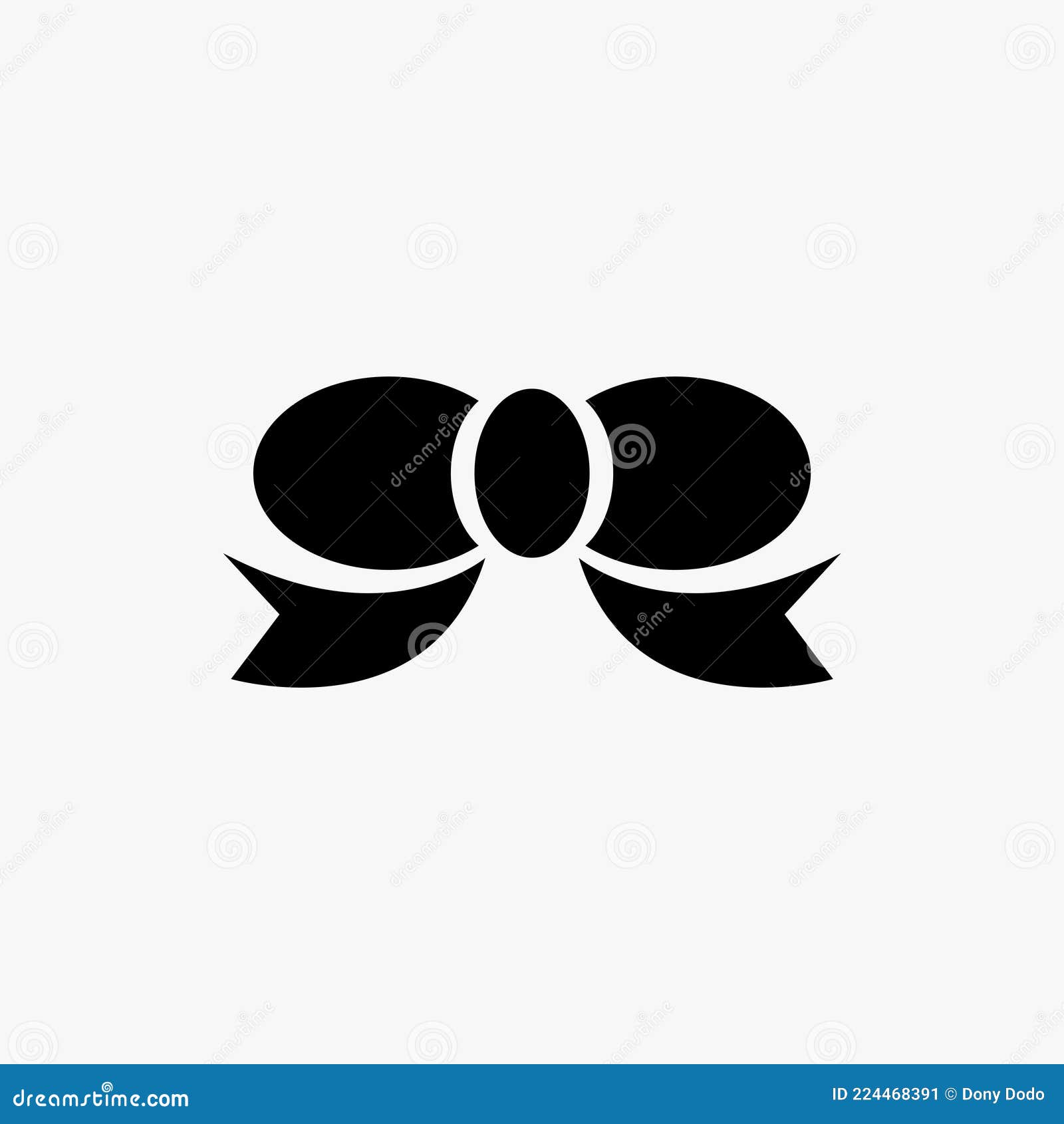 Tie Sign on White Background. Line Vector Icon Stock Vector ...