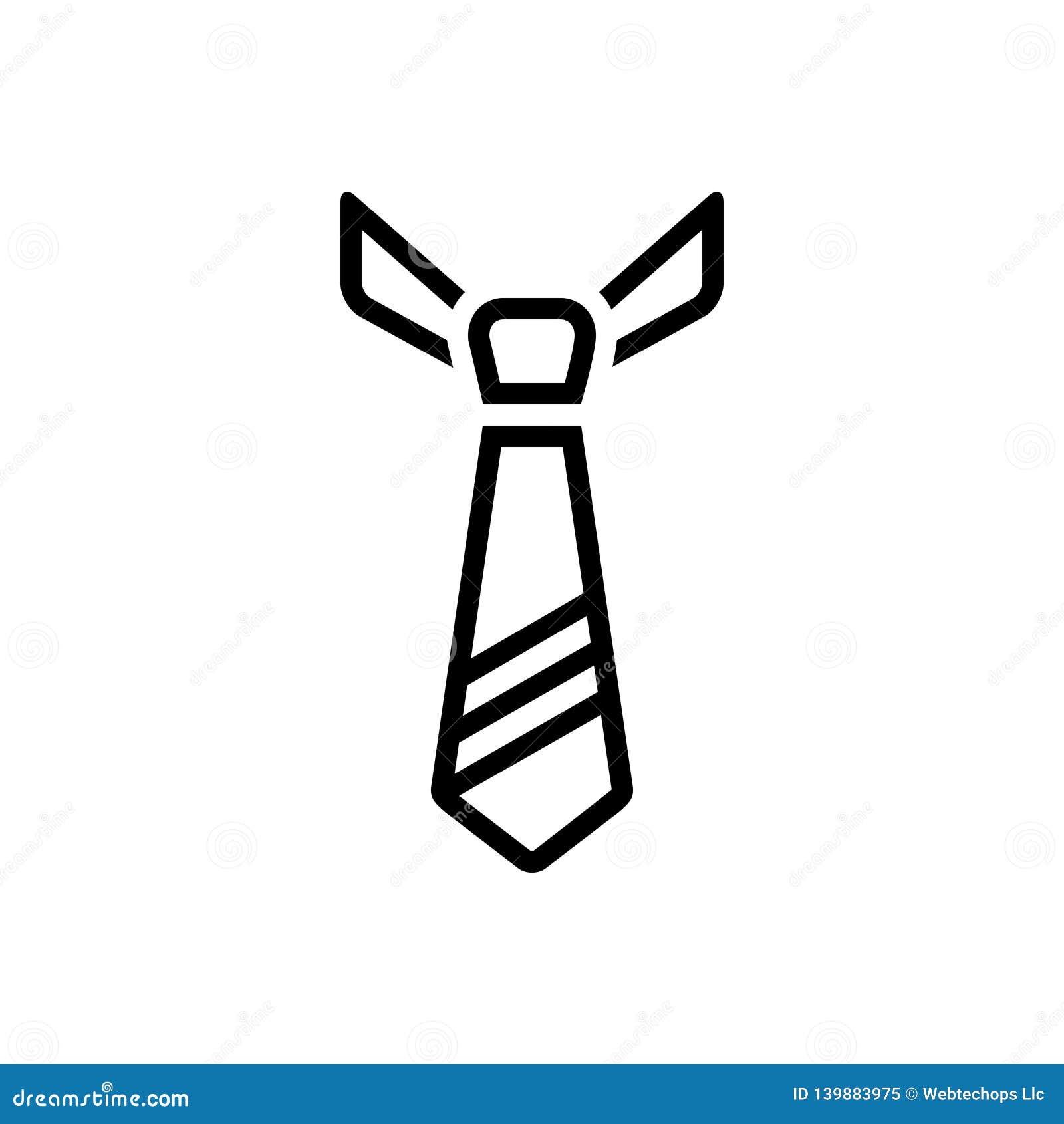 Black Line Icon for Tie, Man and Necktie Stock Vector - Illustration of ...