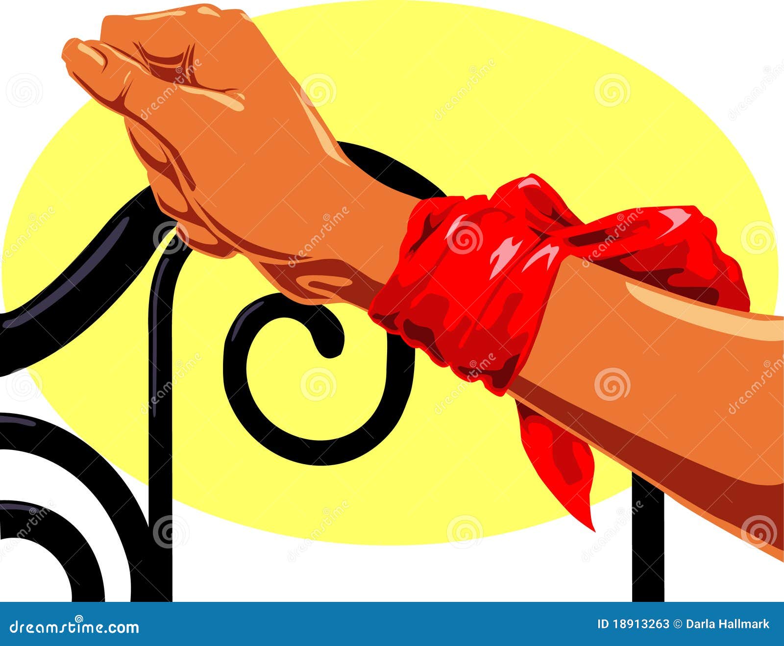 Tied arm stock vector. Illustration of sexual, prisoner - 18913263