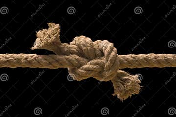 Tied knot on rope stock image. Image of fastening, consistent - 8509243