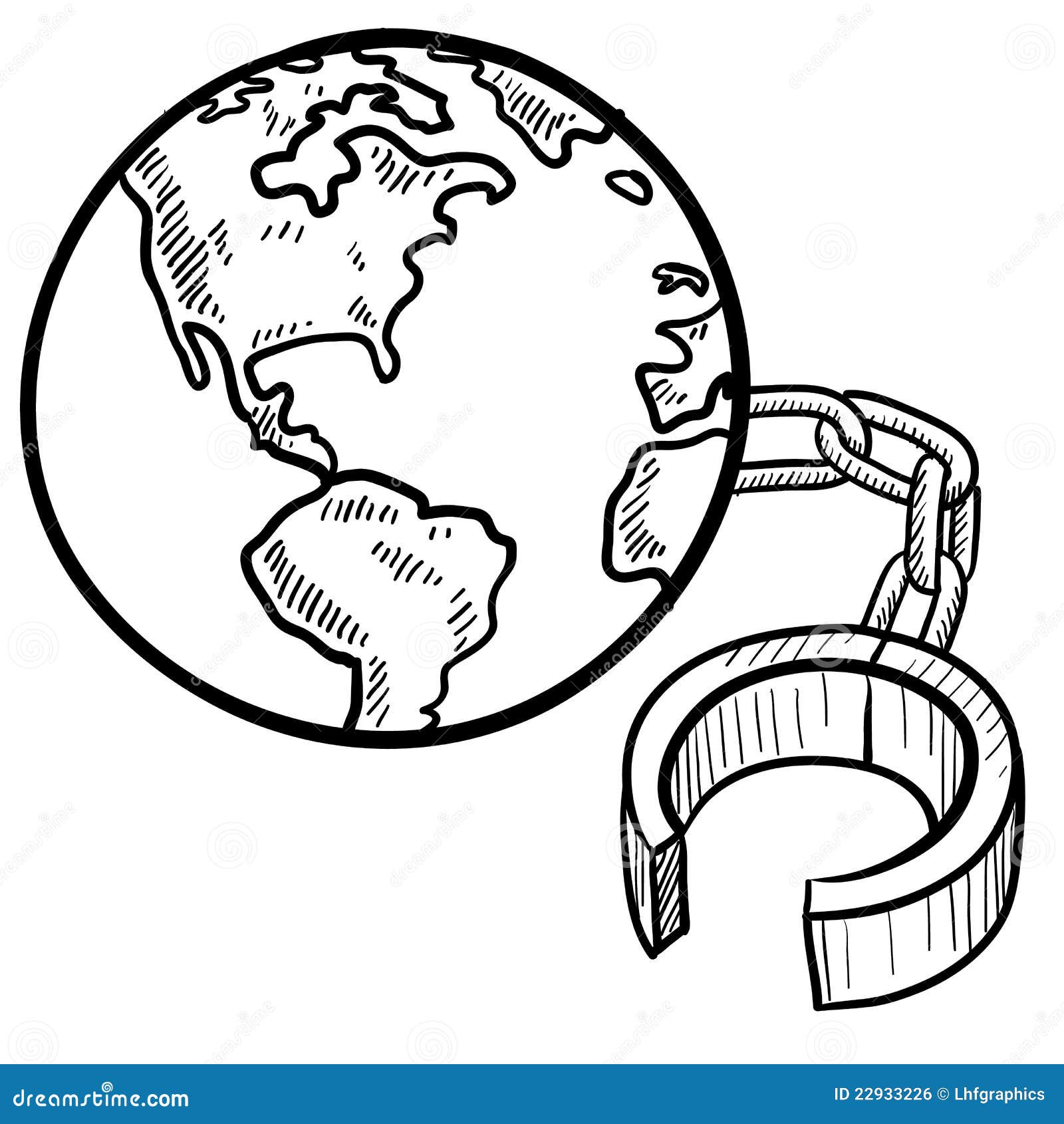 Tied to the world stock vector. Illustration of impediment - 22933226