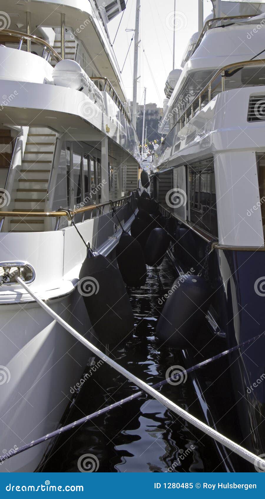 Tied together stock image. Image of tied, yachting, yachts - 1280485