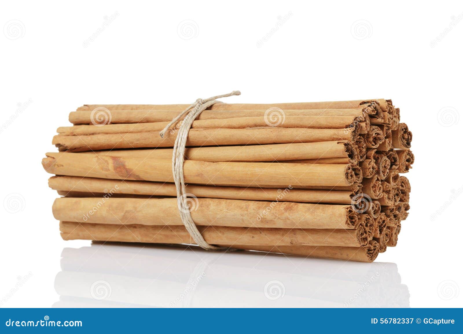 Tied True Ceylon Cinnamon Sticks, Isolated On Stock Image - Image of ...