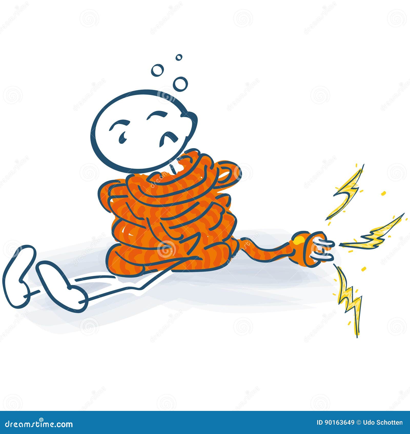 Attention Tied Hands Symbol Of Violence And Bullying. Warning Yellow ...