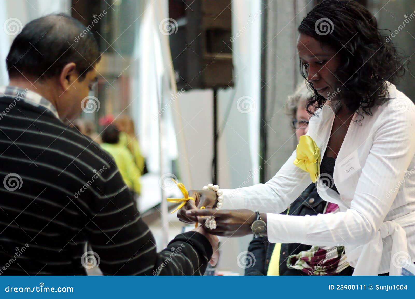 Tieing a ribbon editorial photo. Image of public, ribbon - 23900111