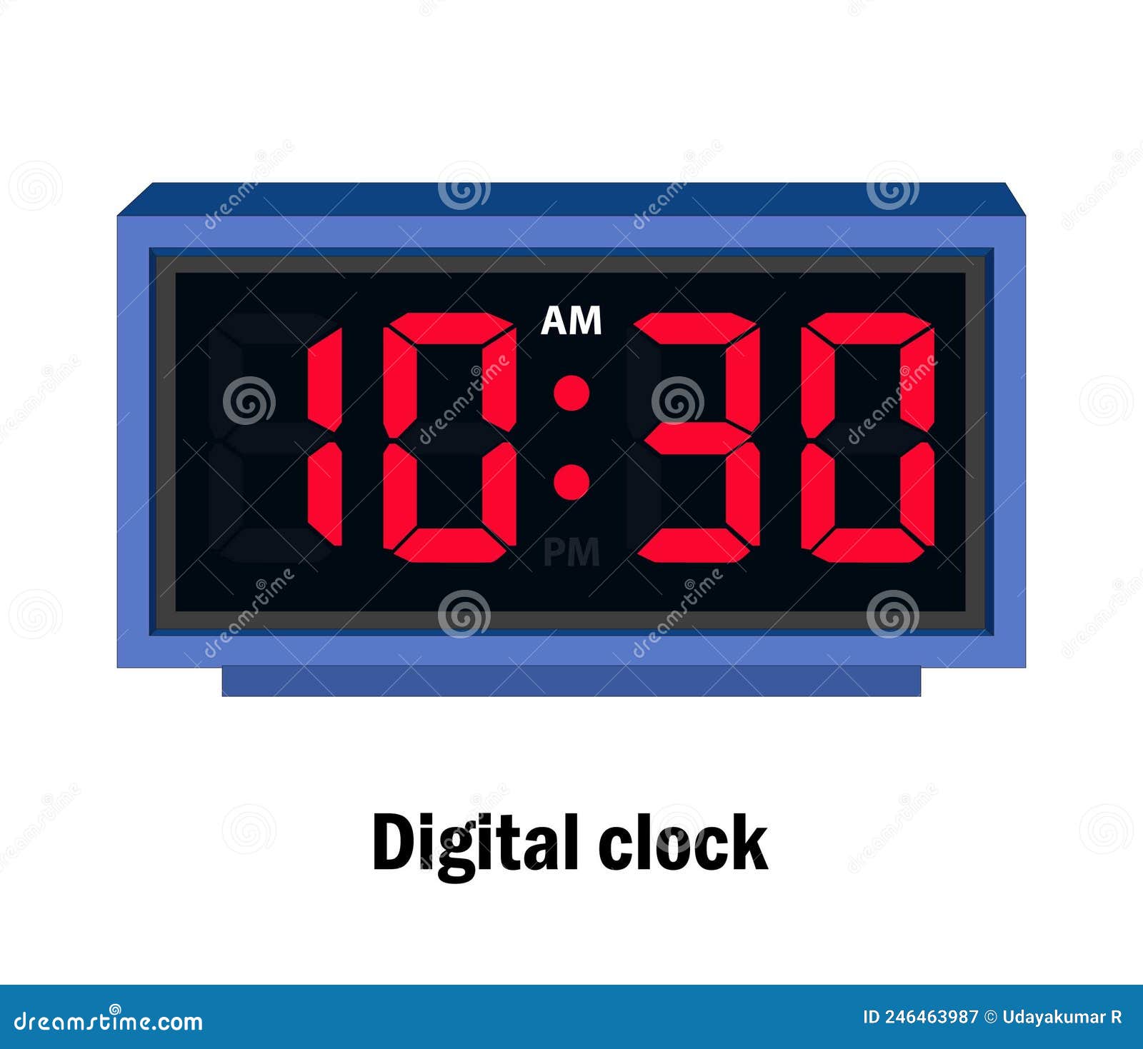 Tiempo De Reloj Digital 1030 am Vector Ilustración del Vector ...