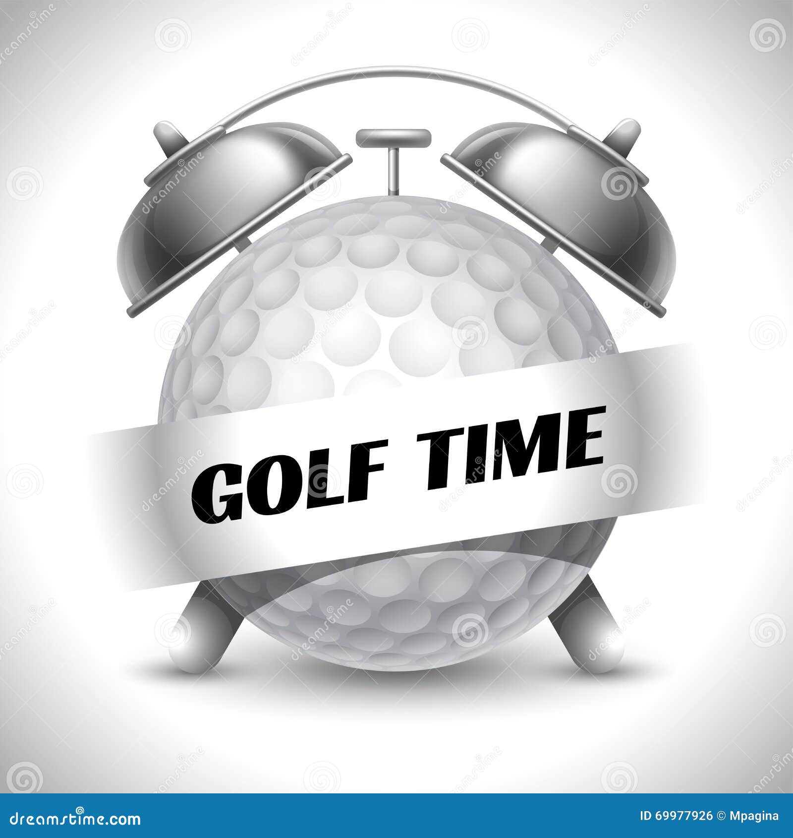 Tiempo del golf ilustración del vector. Ilustración de juego - 69977926