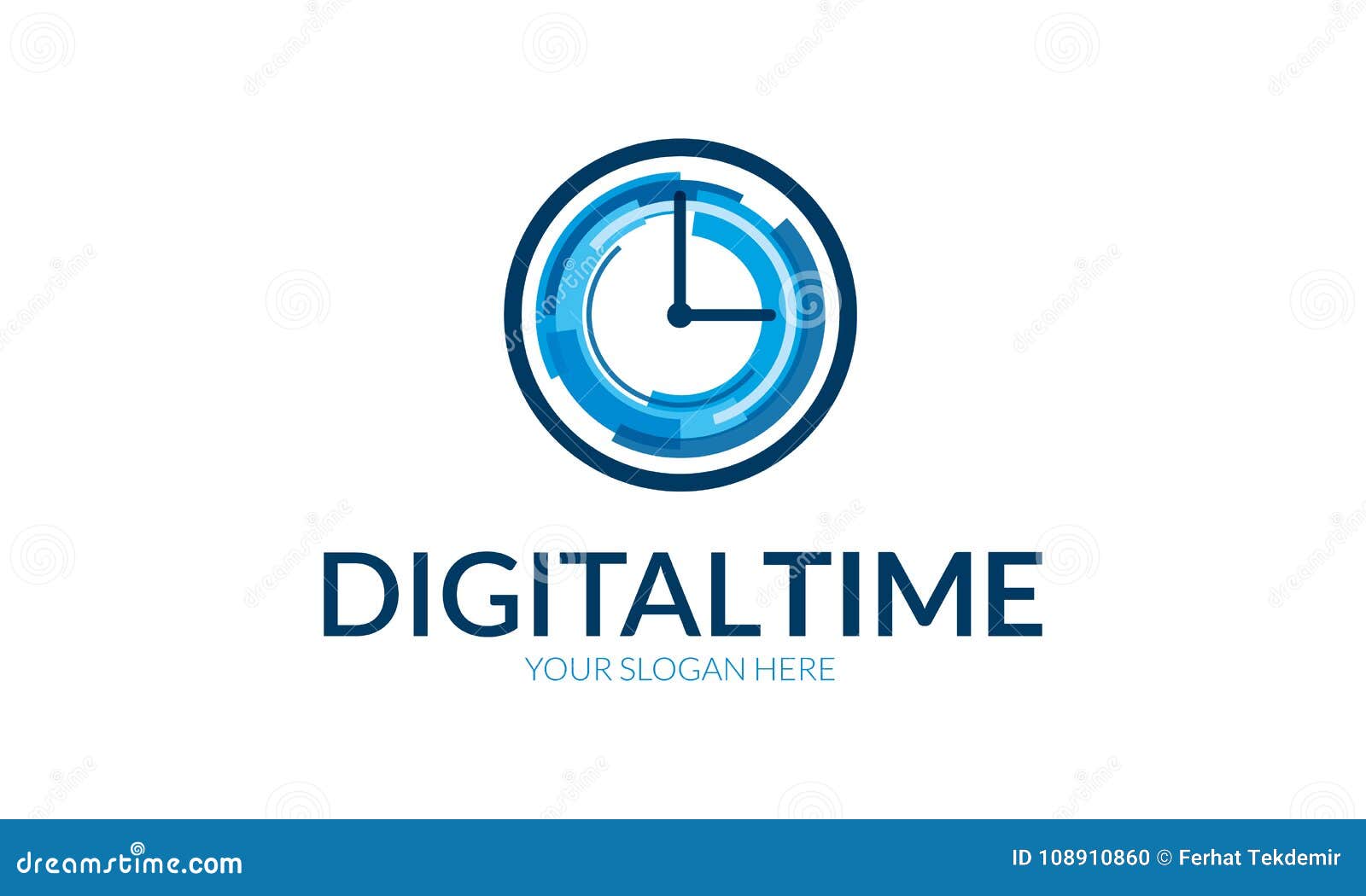 Tiempo Logo Template De Digitaces Stock de ilustración - Ilustración de ...