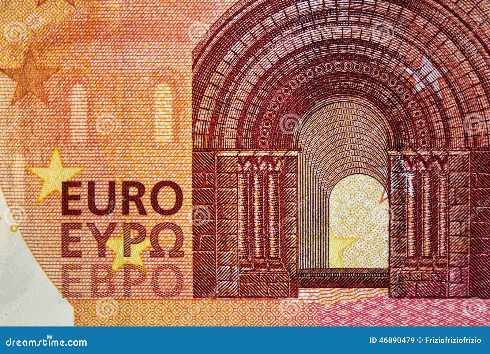 Tien euro bankbiljet 10 stock afbeelding. Image of geld - 46890479