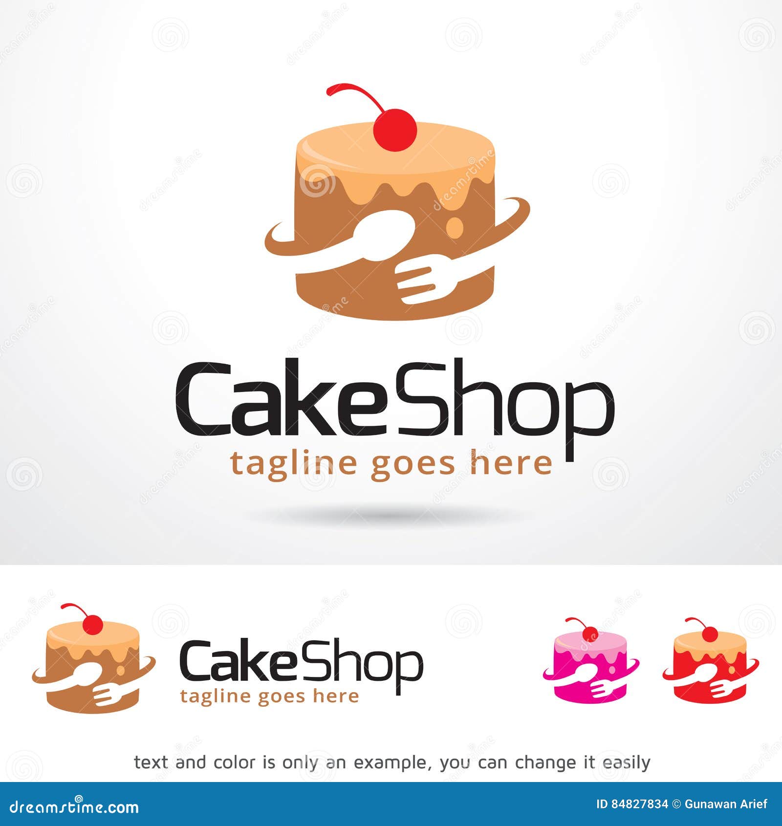 Tienda Logo Template Design Vector De La Torta Ilustración del Vector ...