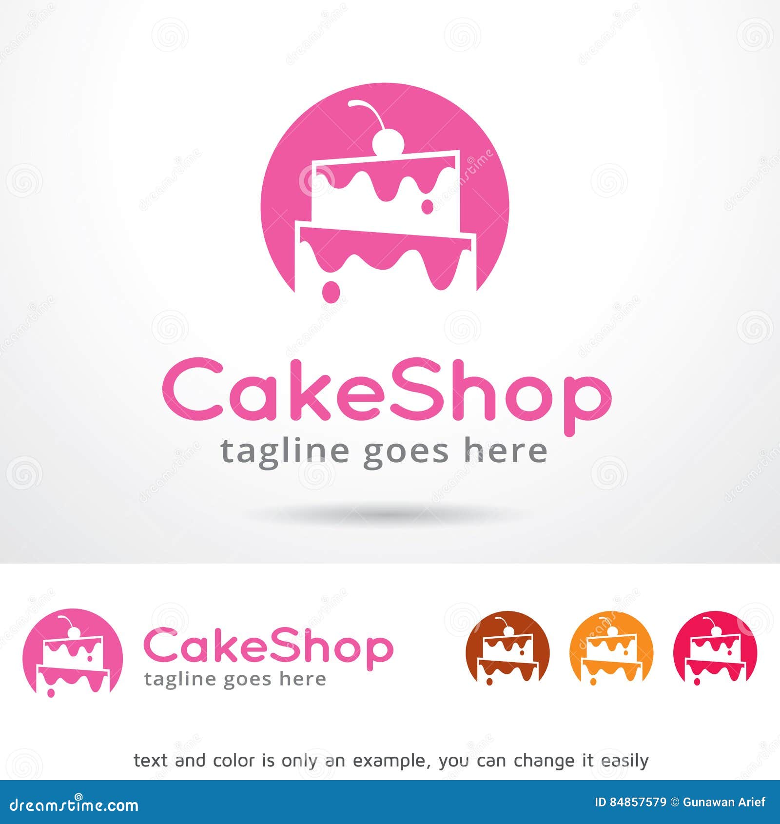 Tienda Logo Template Design Vector De La Torta Ilustración del Vector ...