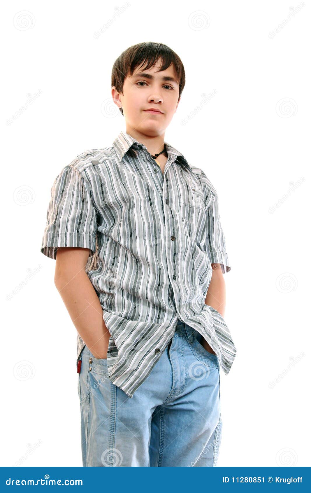 Tiener stock afbeelding. Image of modieus, gelukkig, haring - 11280851