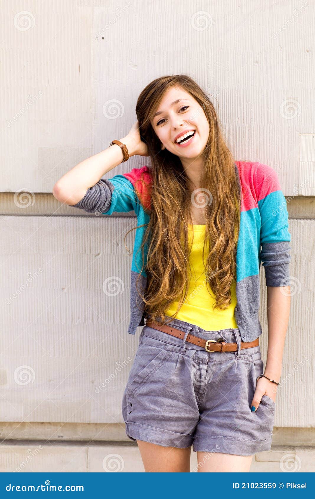 Tiener stock afbeelding. Image of uitdrukking, lachen - 21023559