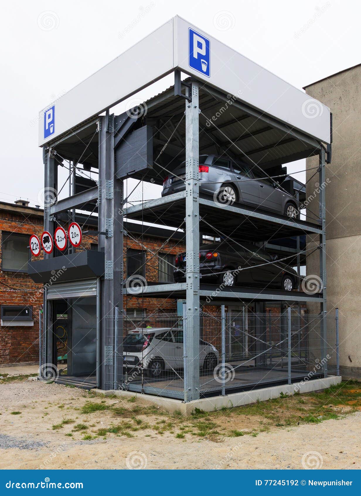 The Tier Automobile Parking Stock Photo - Image of parked, indoor: 77245192