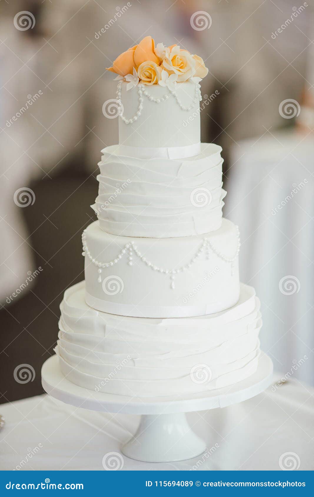 4-tier Cake On Cake Stand Picture. Image: 115694089