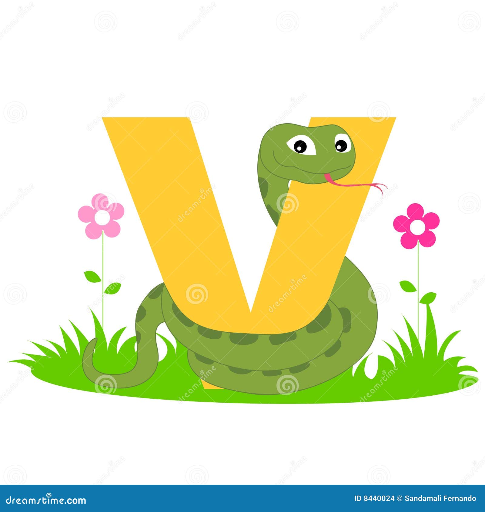 Tieralphabetzeichen - V vektor abbildung. Illustration von tier - 8440024