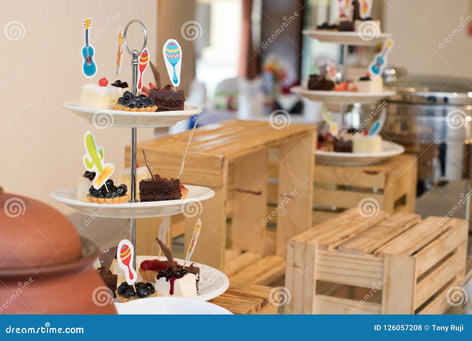 Cake in hotel stock photo. Image of meal, happy, chocolate - 126057208