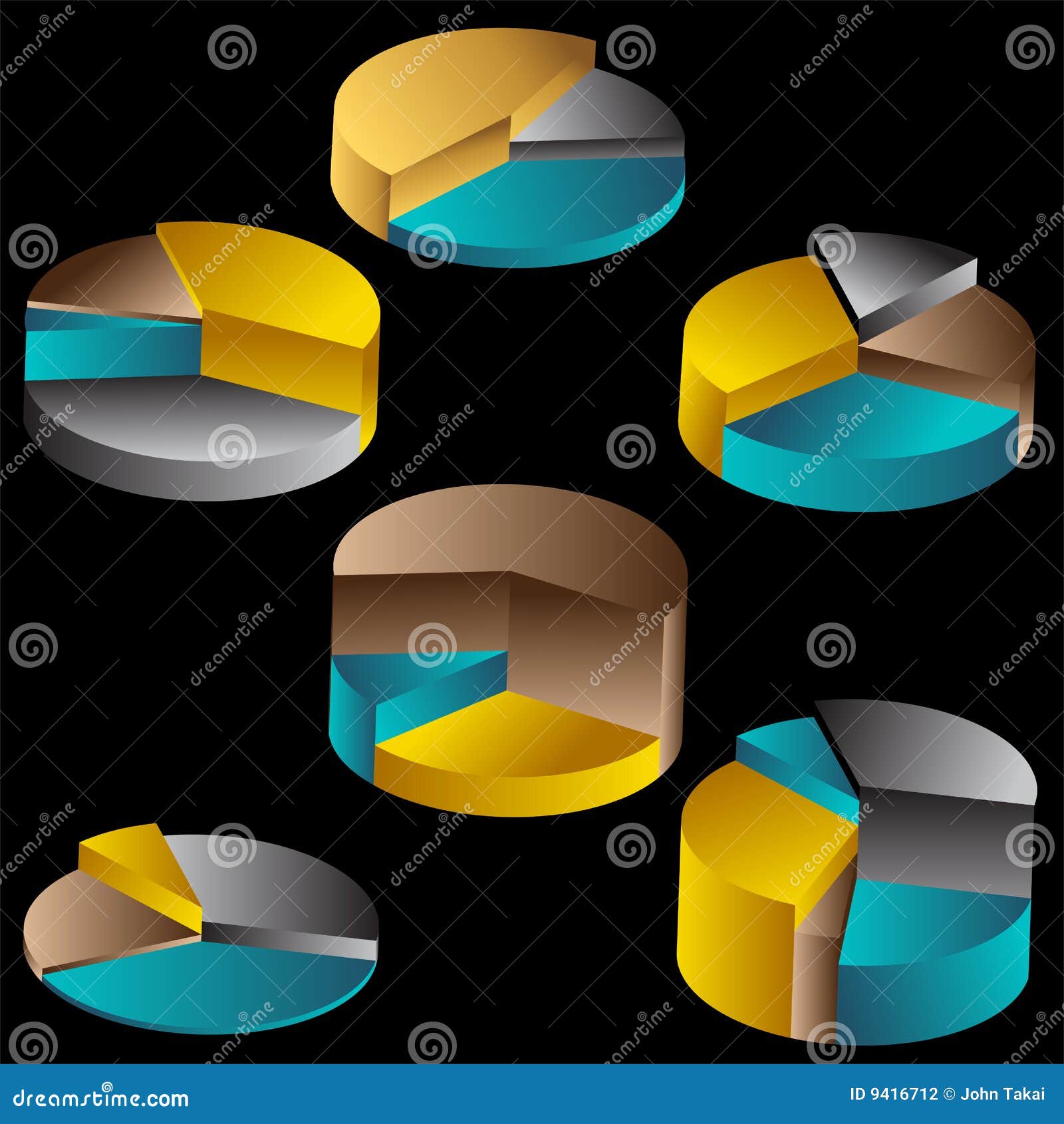 Tiered Charts Vector Illustration | CartoonDealer.com #9416706