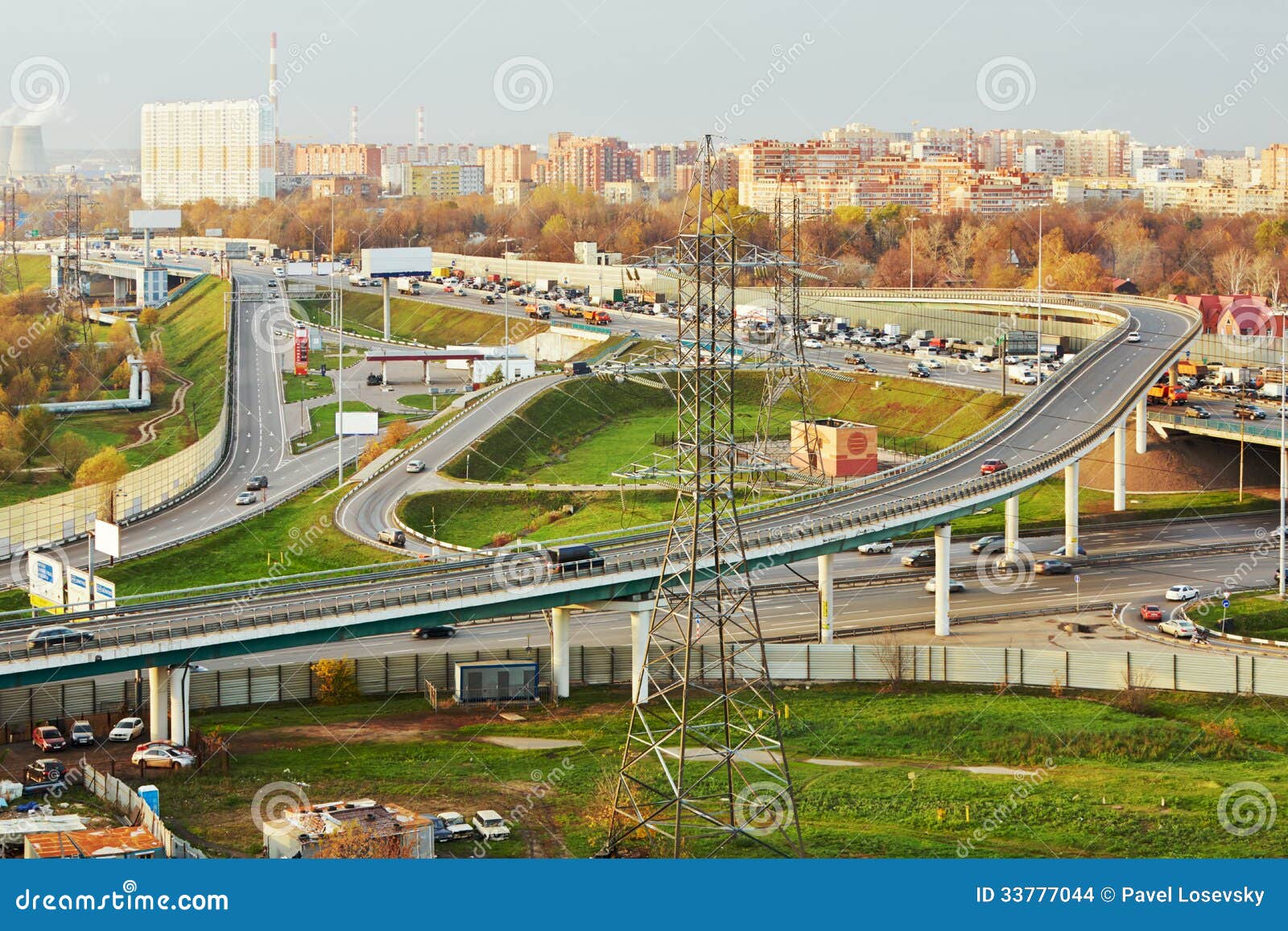 Tiered road junction stock photo. Image of movement, bridge - 33777044