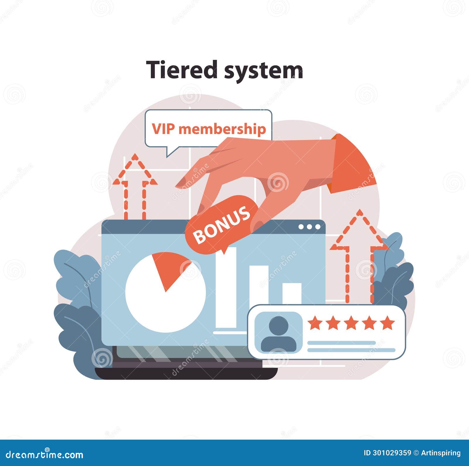 Tiered System Concept. Flat Vector Illustration. Stock Vector ...