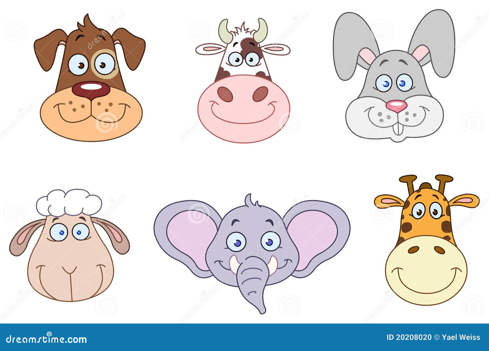 Tierköpfe 2 vektor abbildung. Illustration von ostern - 20208020