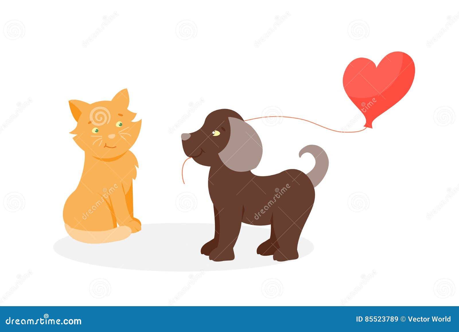 Tierpaare im Liebesvektor vektor abbildung. Illustration von stattlich ...