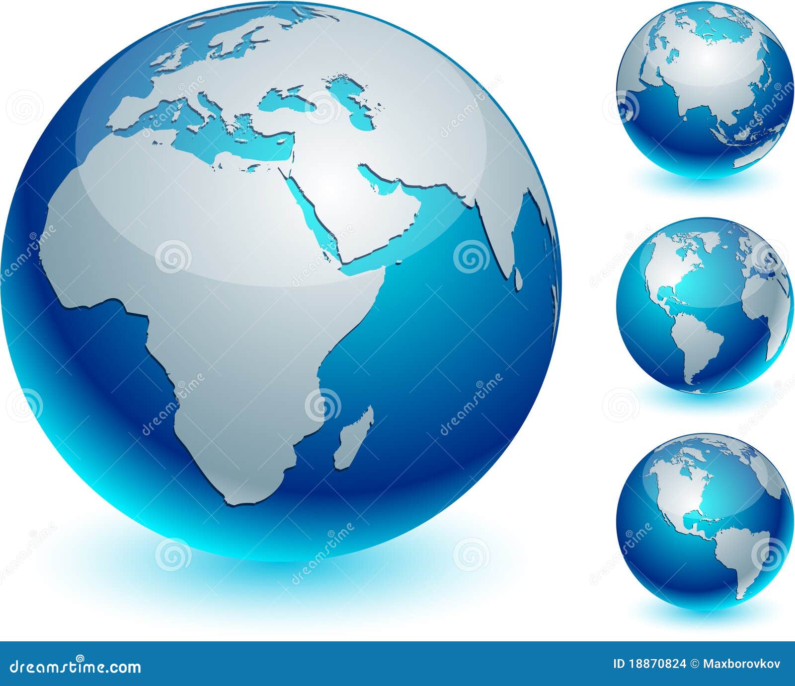 Tierra azul. ilustración del vector. Ilustración de azul - 18870824