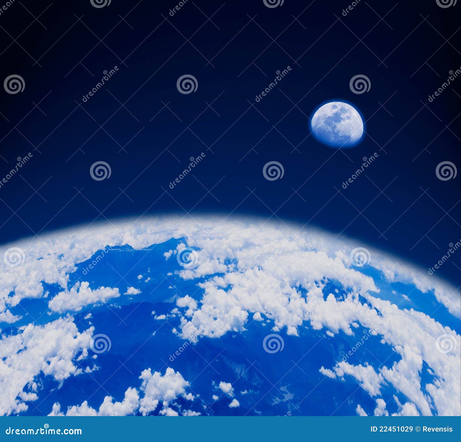 Tierra azul en espacio imagen de archivo. Imagen de alto - 22451029