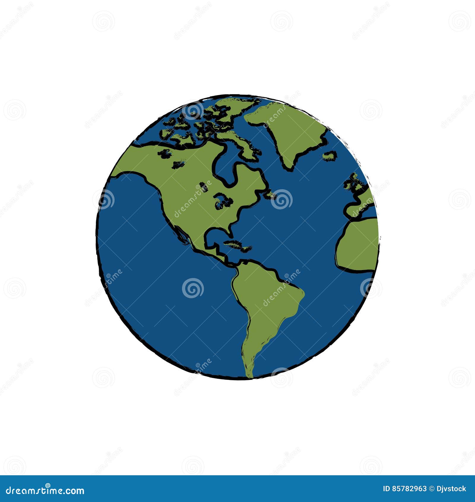 Tierra del mundo aislada stock de ilustración. Ilustración de concepto ...