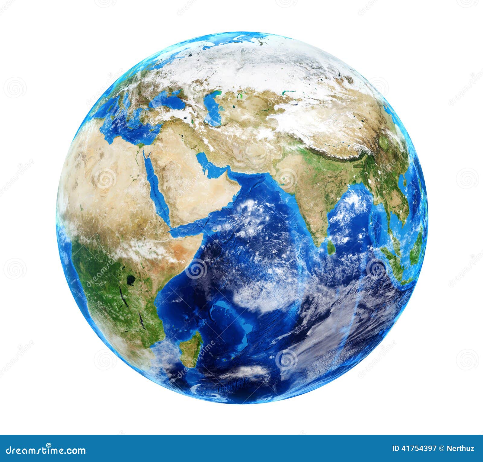 Tierra Del Planeta Con Las Nubes Stock de ilustración - Ilustración de ...
