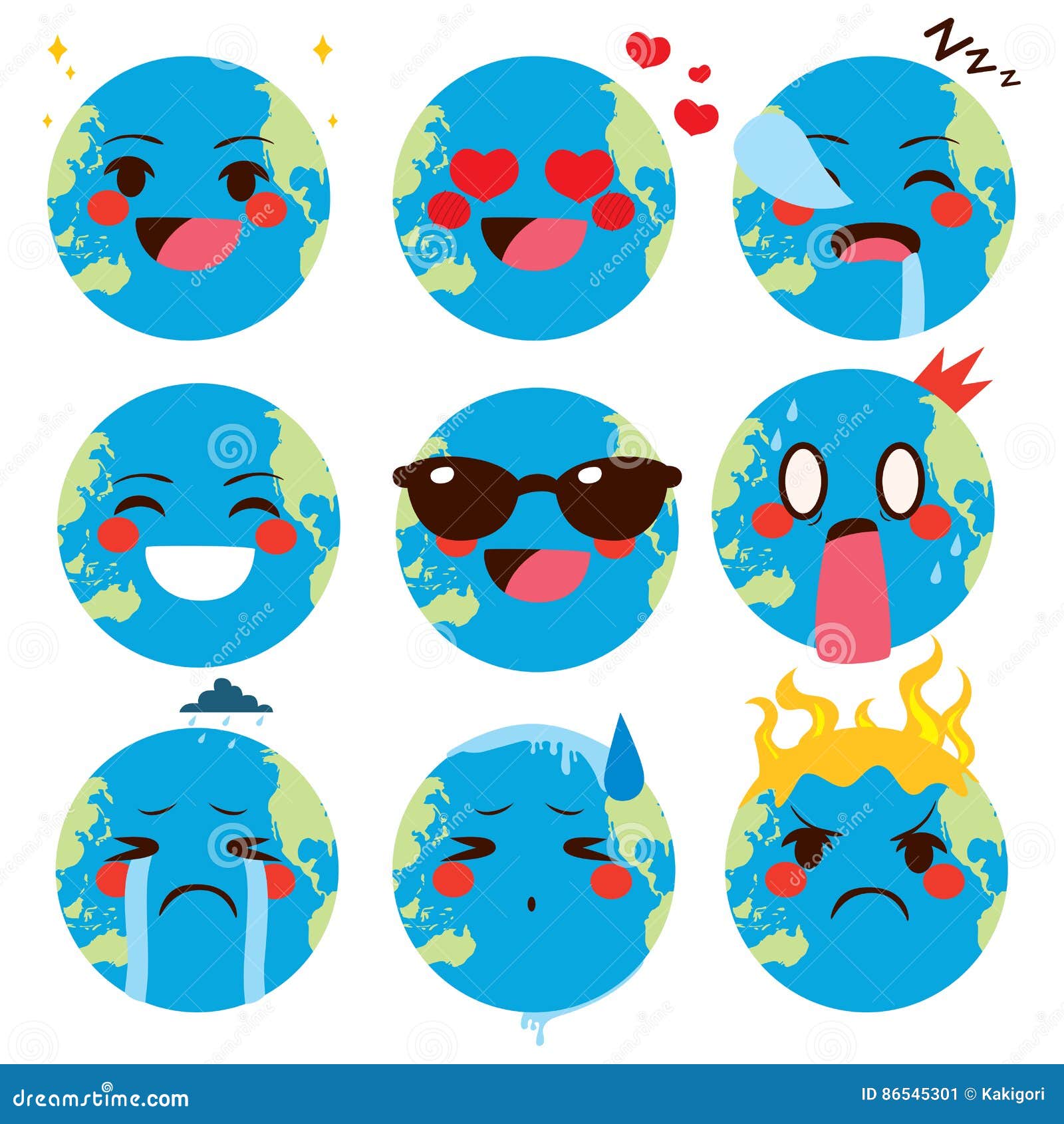 Tierra Emoji del mundo ilustración del vector. Ilustración de mundo ...