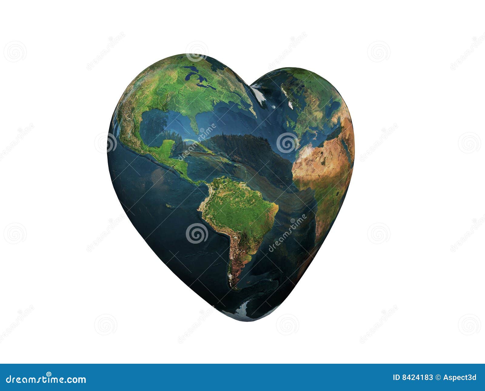 Tierra en forma de corazón stock de ilustración. Ilustración de amor ...