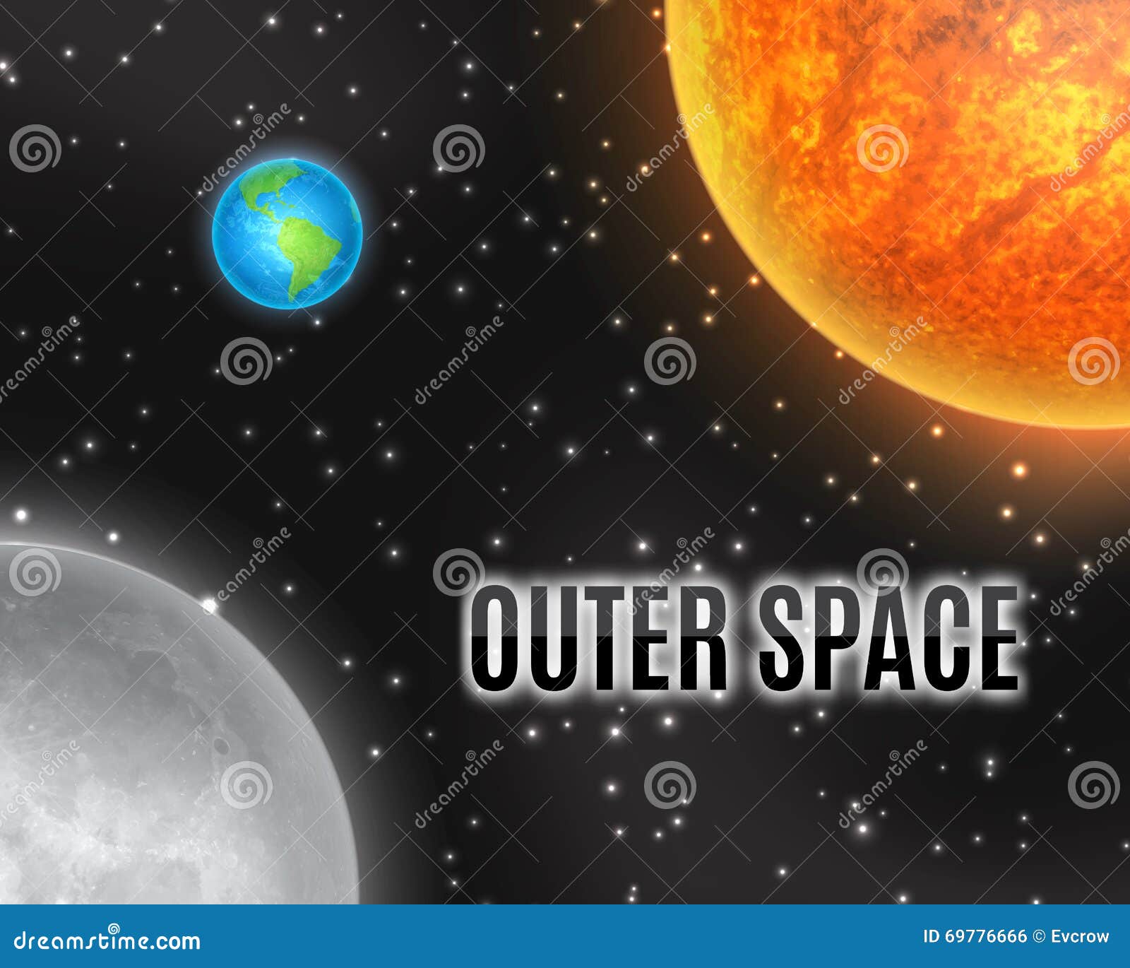 Tierra, luna y sol ilustración del vector. Ilustración de sunlight ...