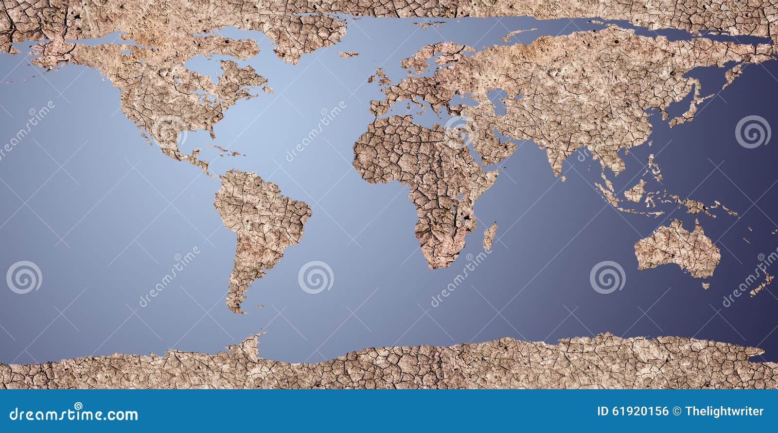 Tierra Seca Exhibida Como 2.o Mapa Stock de ilustración - Ilustración ...