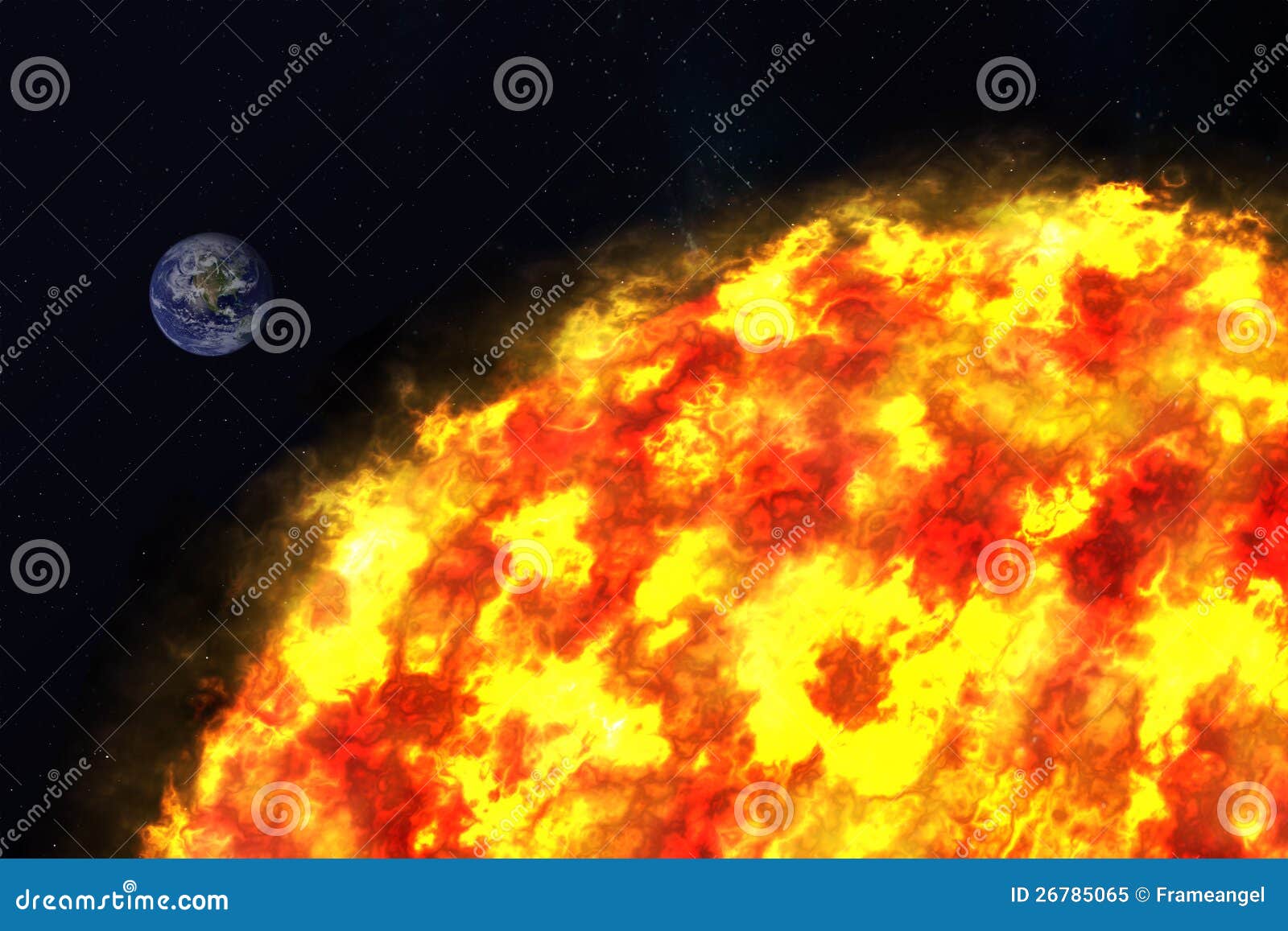 Tierra y sol del planeta, stock de ilustración. Ilustración de espacio ...