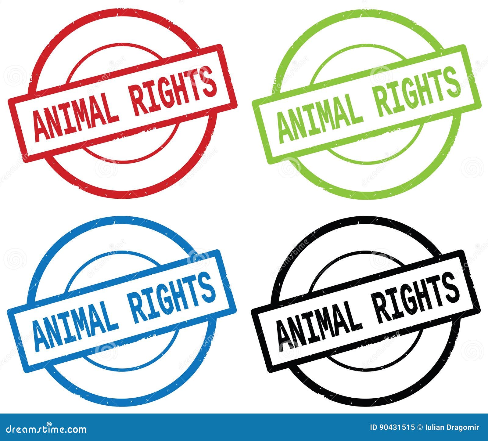 TIERrechte Simsen, Auf Rundem Einfachem Stempelzeichen Stock Abbildung ...