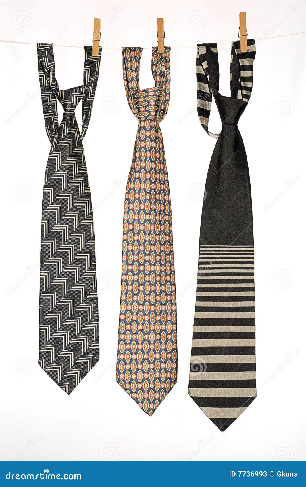Ties. stock image. Image of hang, clothespin, necktie - 7736993