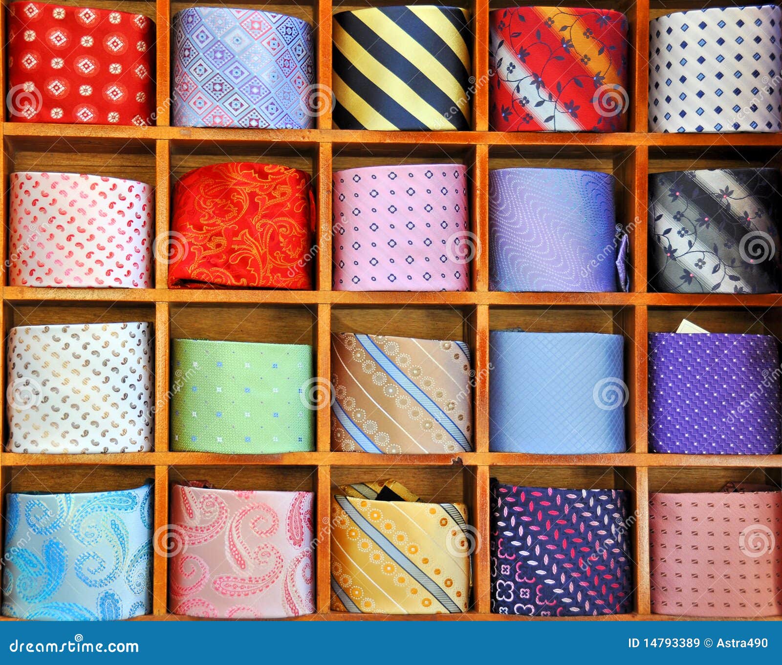 Ties on the Shelf of a Shop Stock Image - Image of lake, clothing: 14793389
