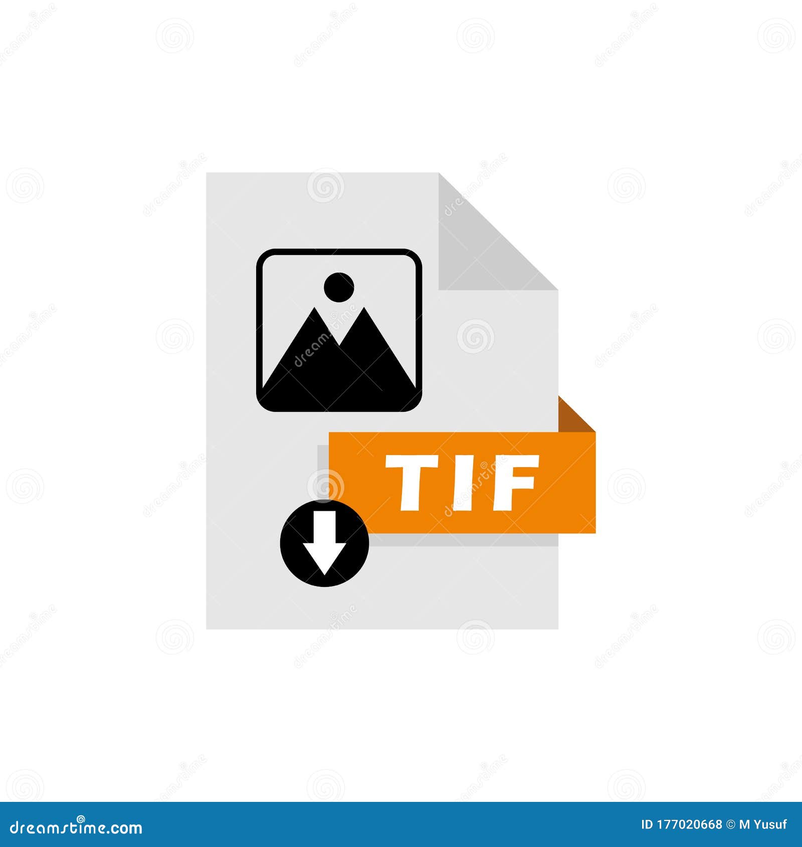 TIF Download File Format Vector Image Stock Vector - Illustration of ...