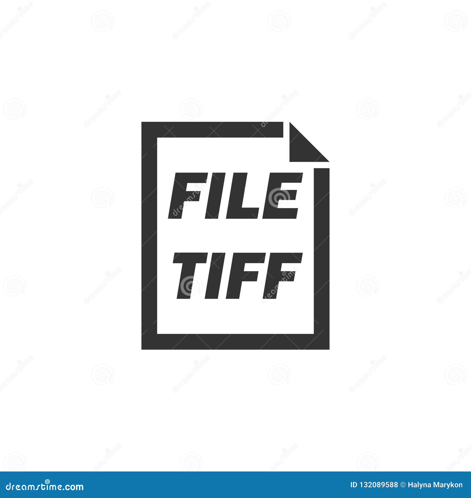 TIFF File icon flat stock vector. Illustration of extension - 132089588