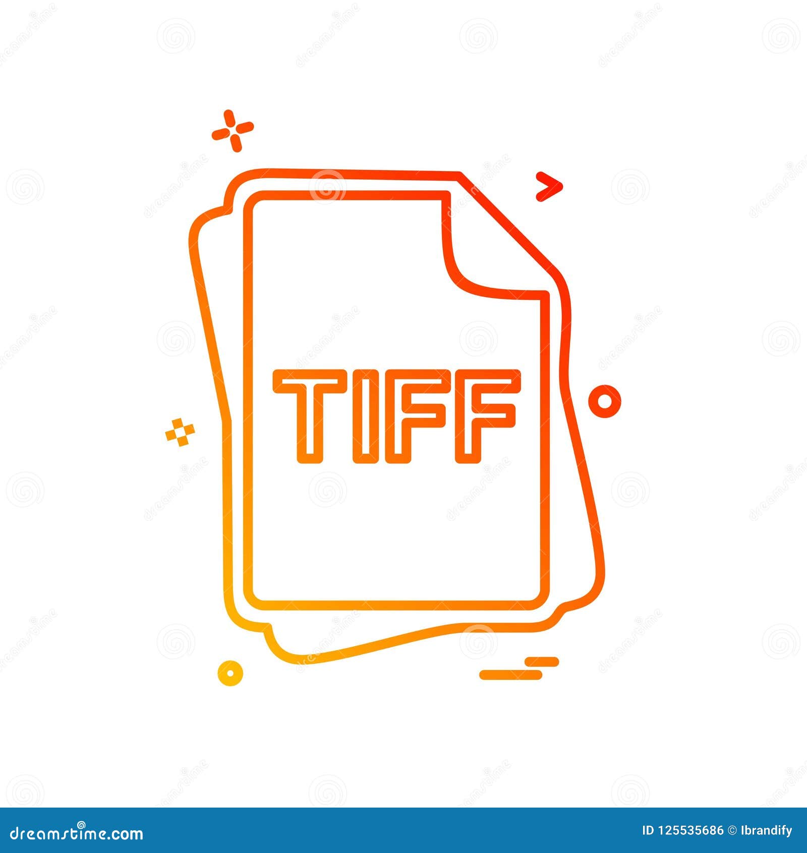 TIFF File Type Icon Design Vector Stock Vector - Illustration of ...